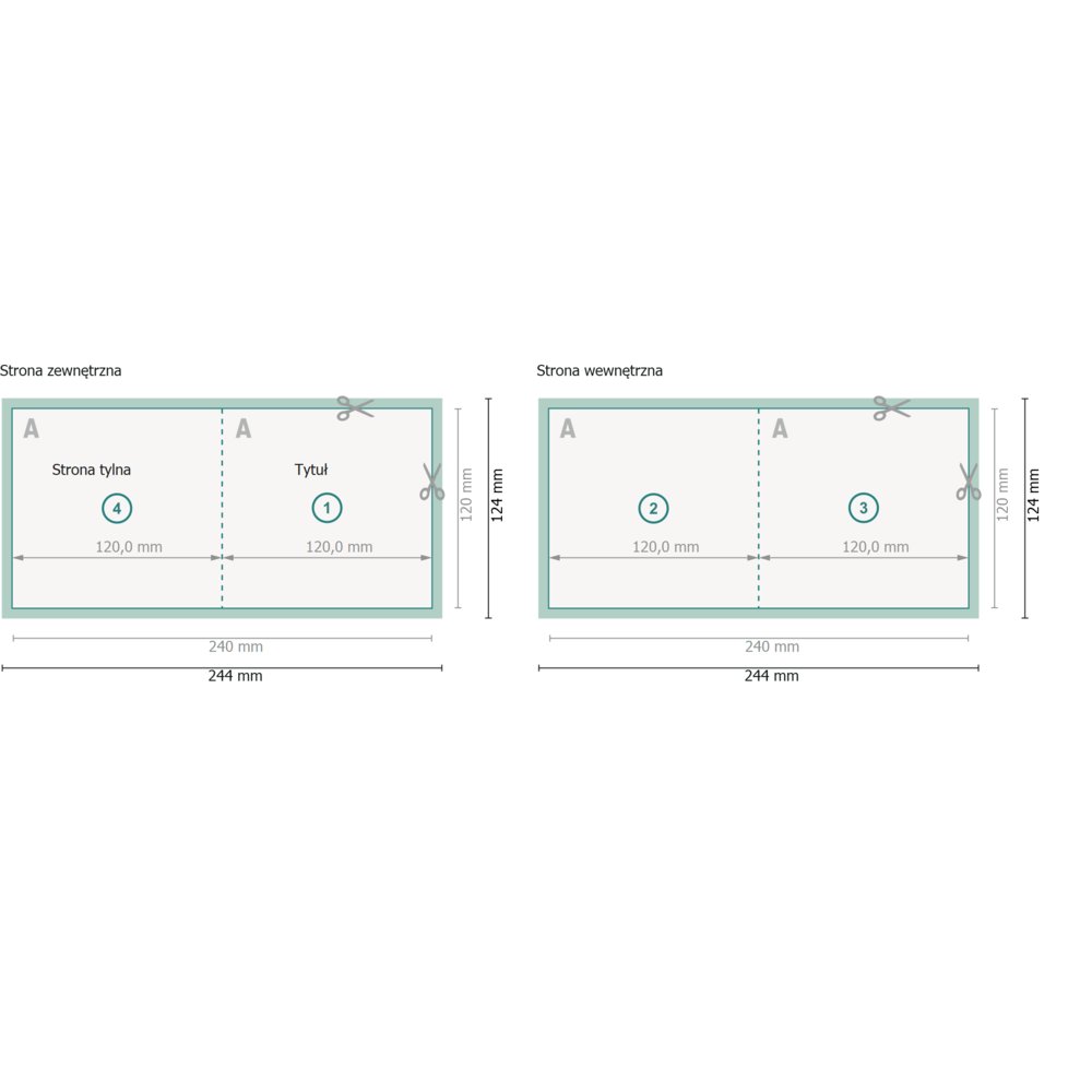 Druk kartek składanych ekskl. format pionowy format CD