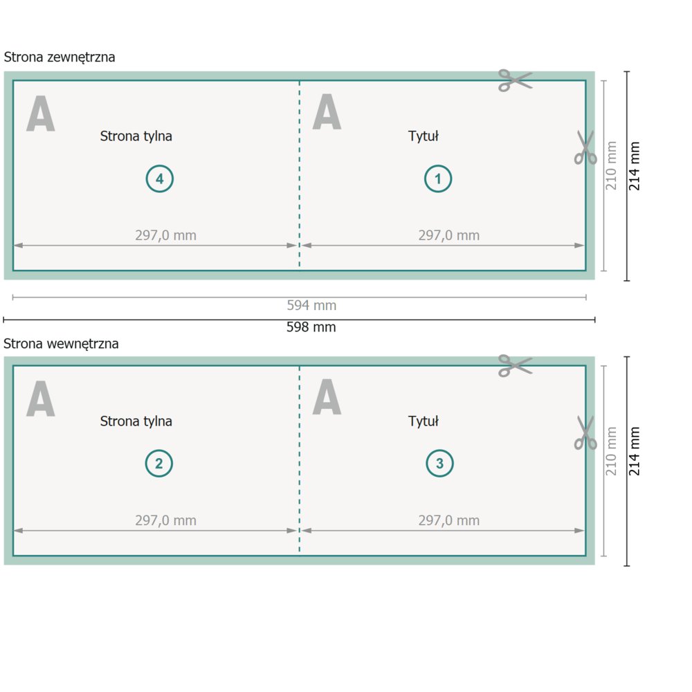 Druk ulotek składanych format A4 poziomy - darmowa dostawa