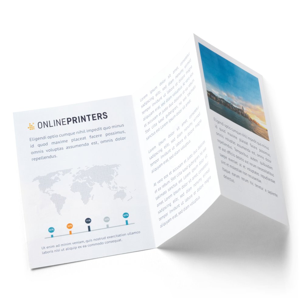 Druk perforowanych ulotek składanych format A5 pionowy