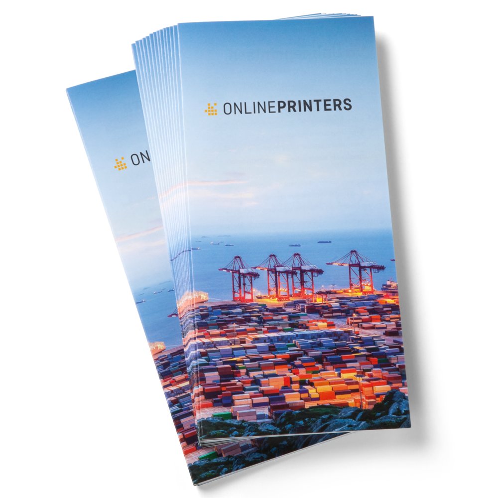 Druk perforowanych ulotek składanych format DL pionowy