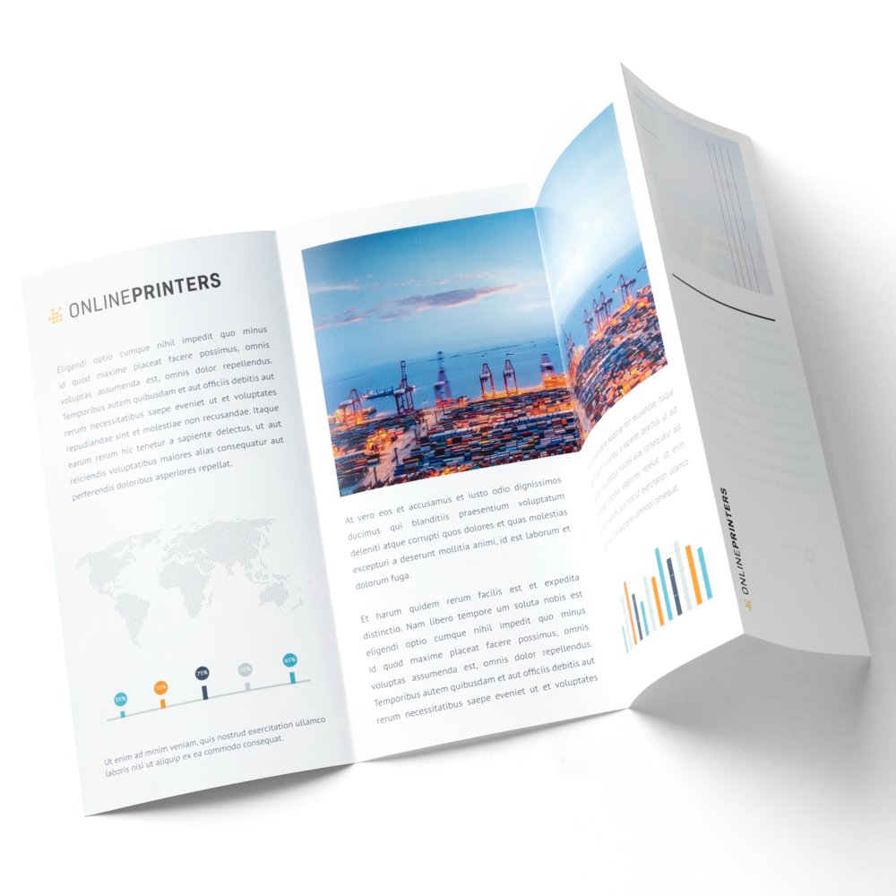 Druk perforowanych ulotek składanych format DL pionowy