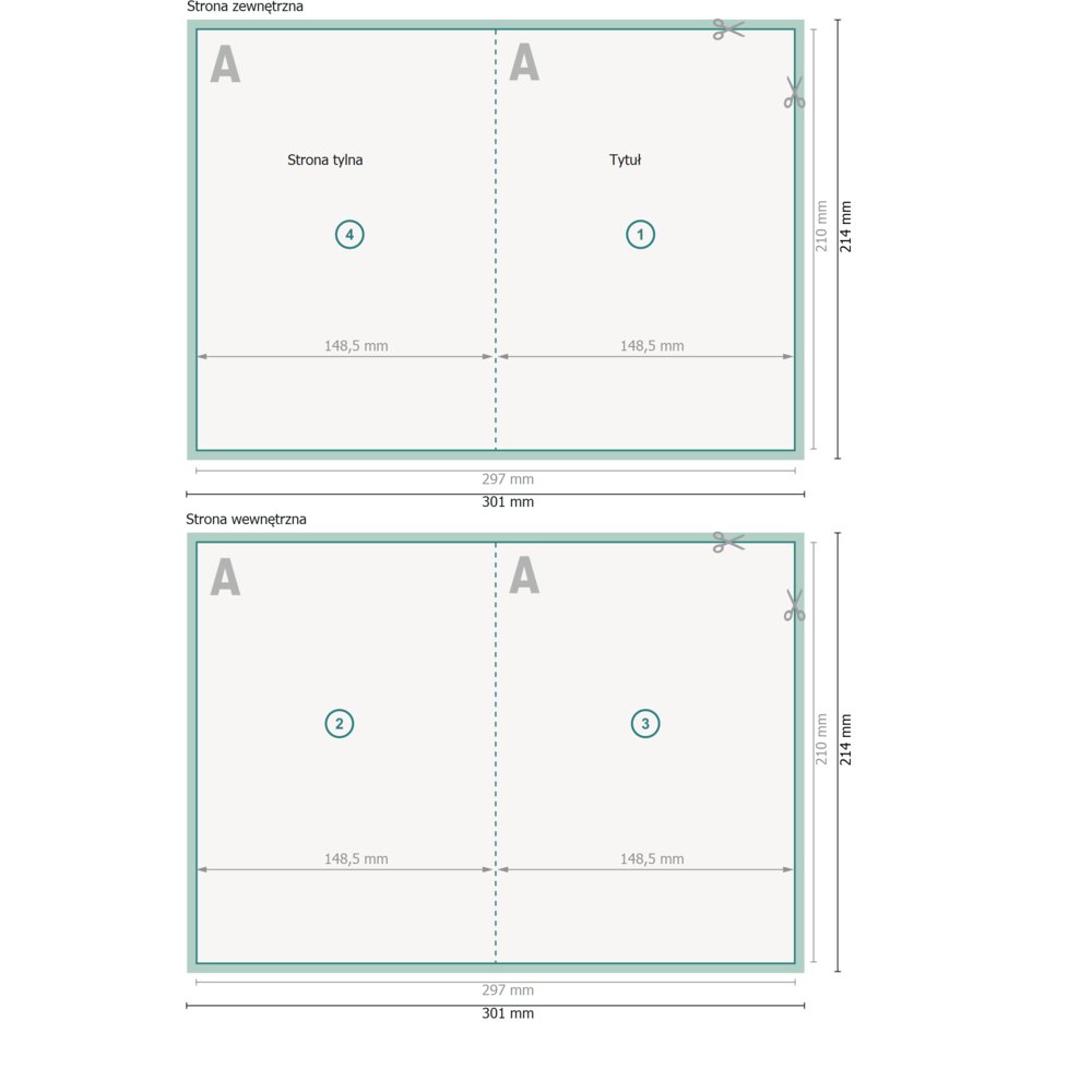Druk kartek składanych ekskl. format pionowy A5