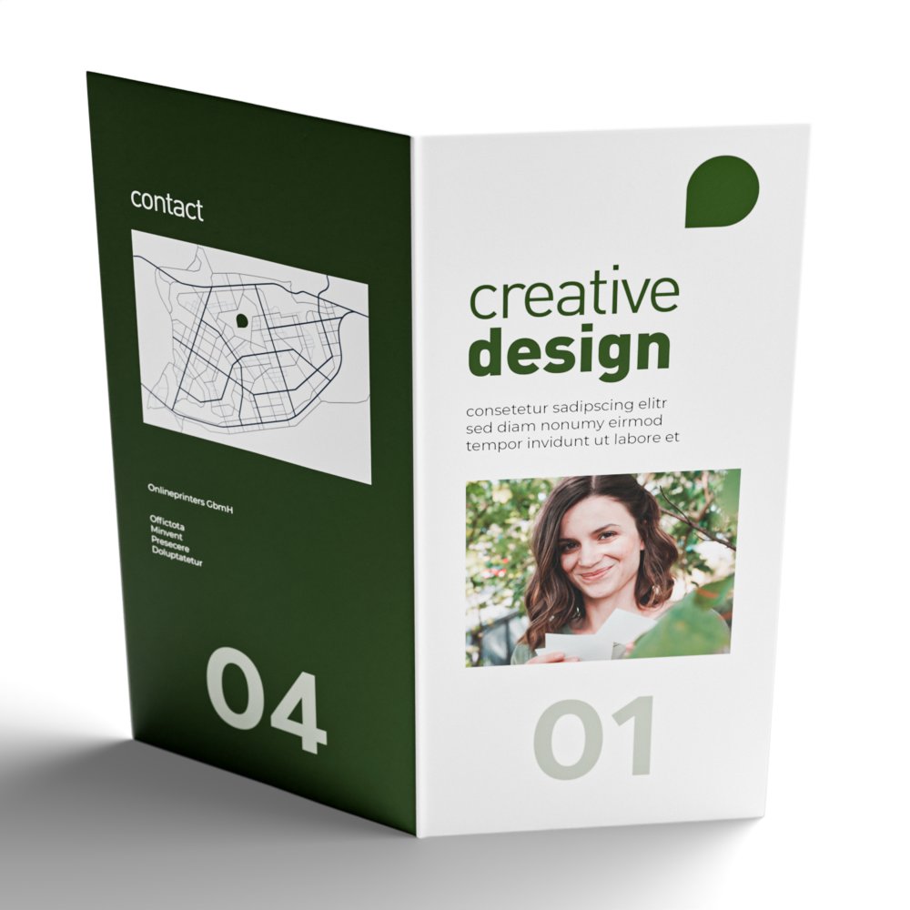 Druk ulotek składanych format połowa A4 pionowy