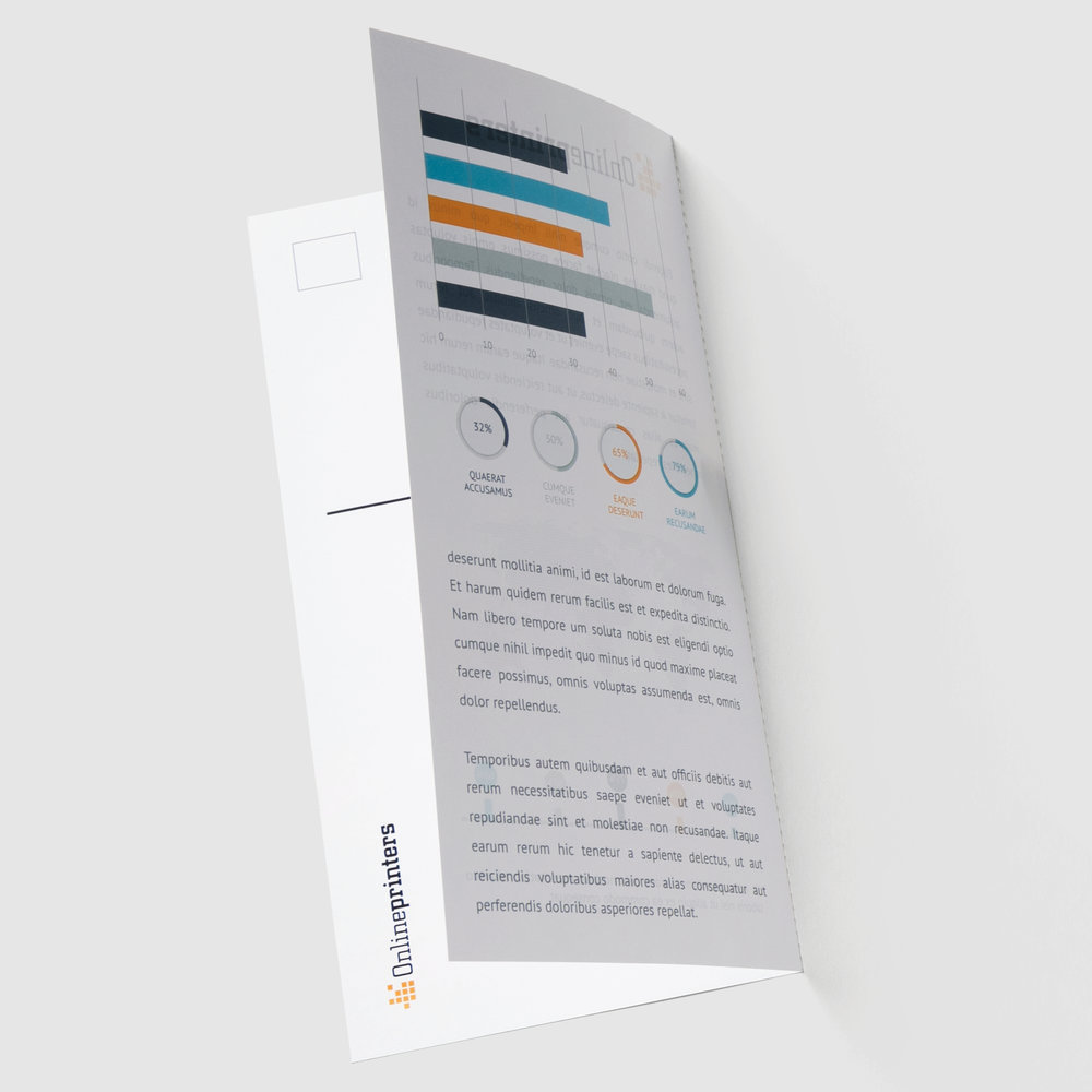 Druk perforowanych ulotek składanych format DL pionowy